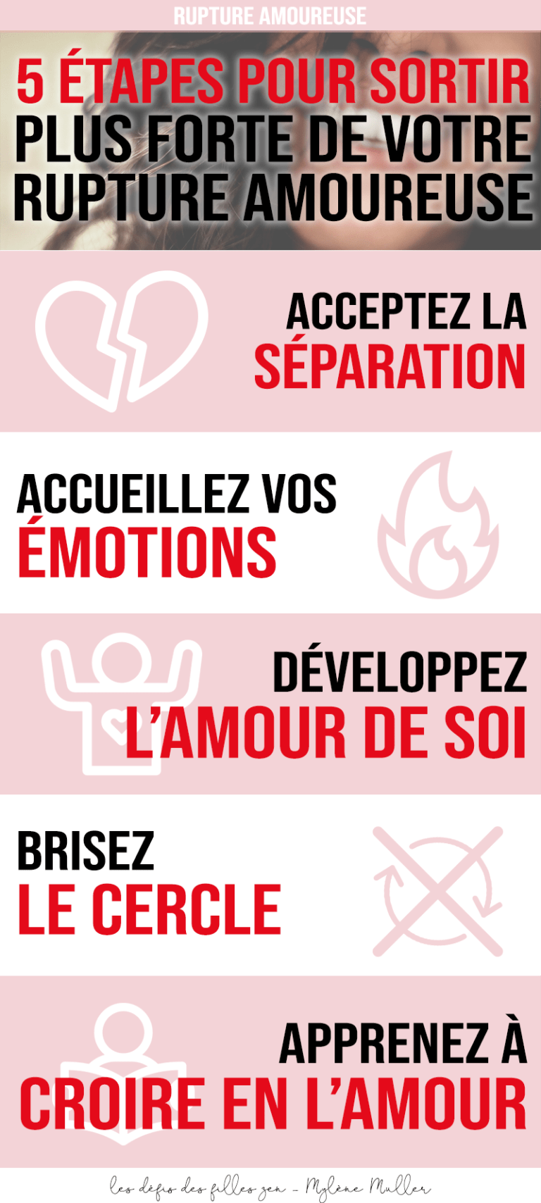 Rupture amoureuse : 5 étapes pour en sortir plus fort(e) ! - Les defis des filles zen